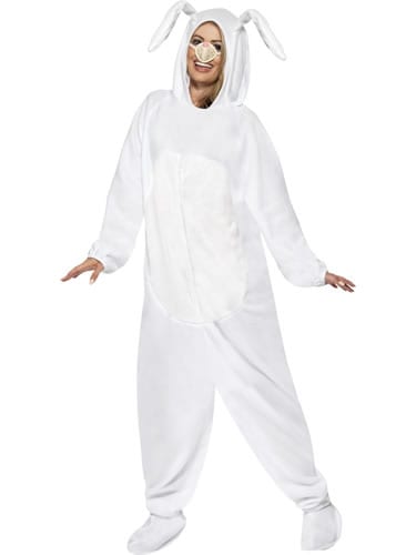 White Rabbit Unisex Adult Animal Fancy Dress Costume