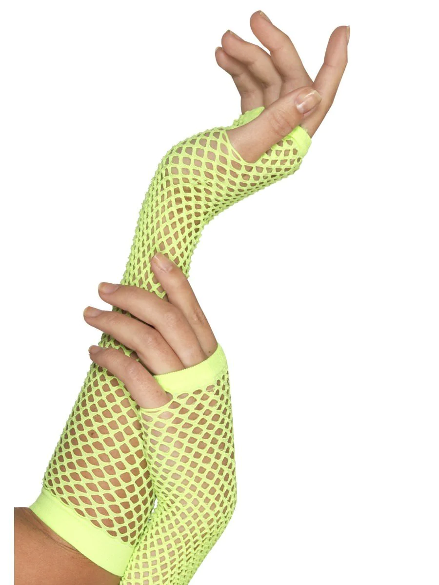Skeleton Print Fingerless Gloves Fancy Dress Costume