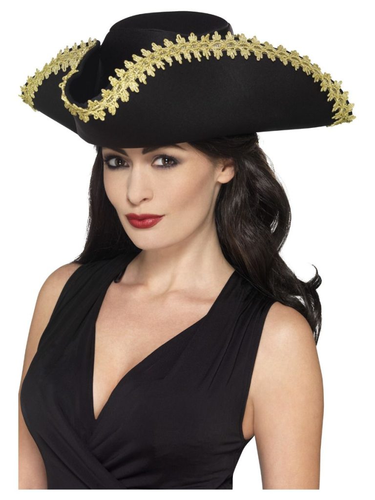 Pirate Tricorn Hat Black