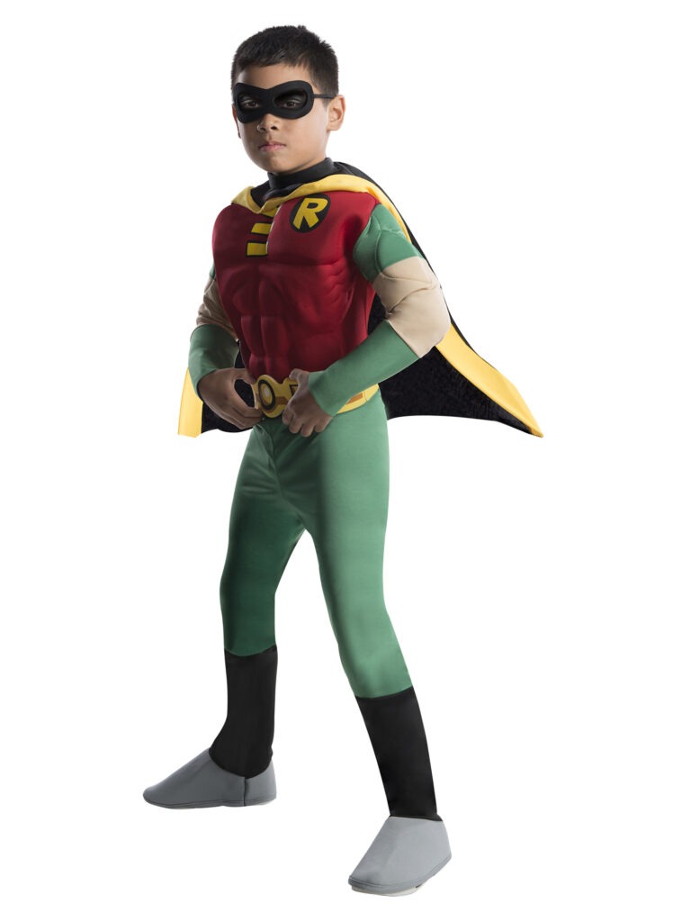 Robin Musclechest Super Hero Children's Fancy Dress Costume Fancy Dress ...