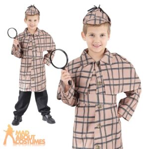 Victorian Detective (Sherlock) Children's Fancy Dress Costume Fancy ...